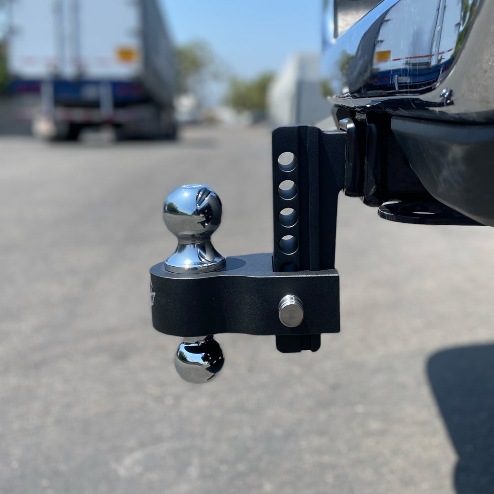 Blackout 10,000 lbs Adjustable Drop Hitch, 2 & 2-5/16 inch Ball - 0-6 ...