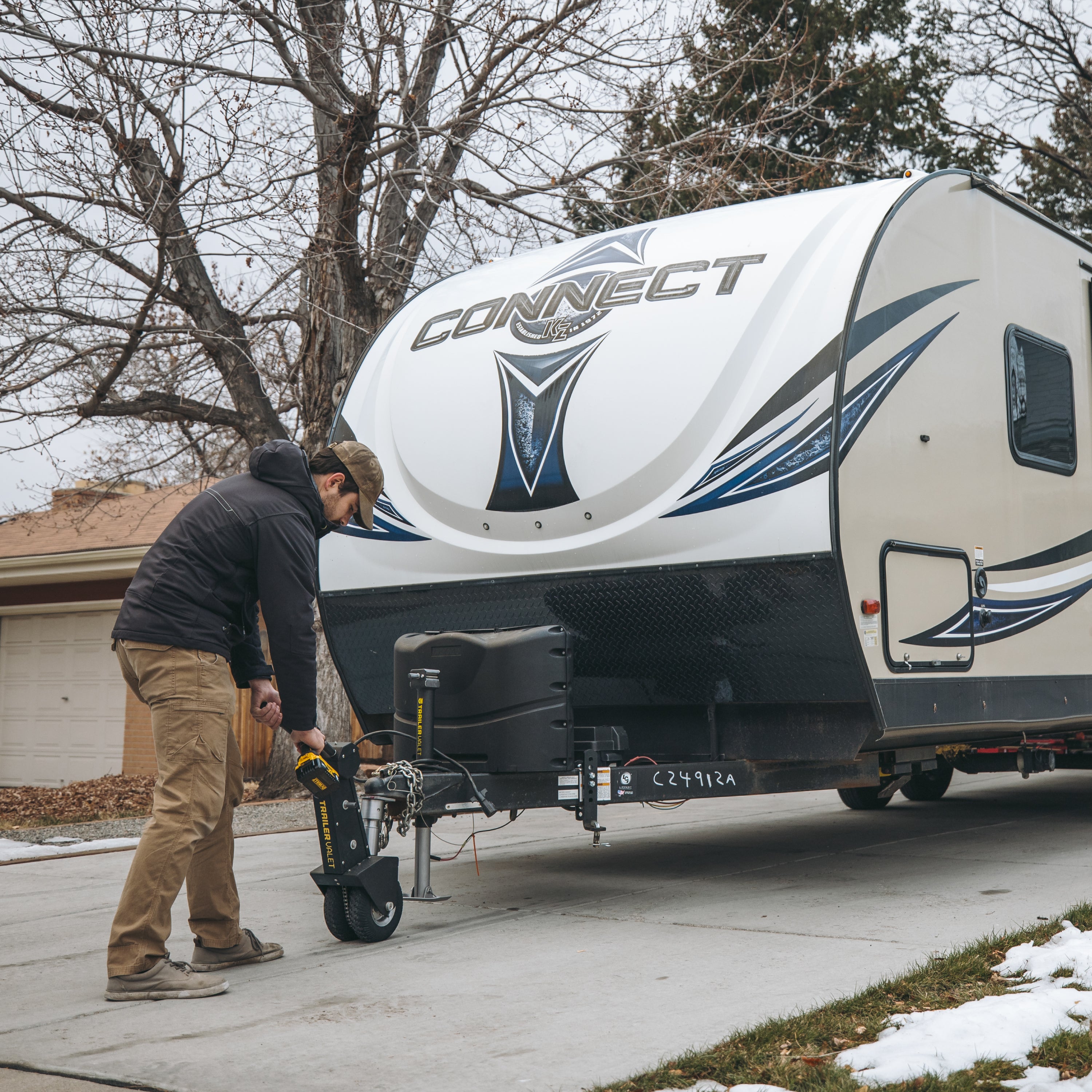 Trailer Valet MV Pro Dolly – 12,000 lb Drill-Powered Mover