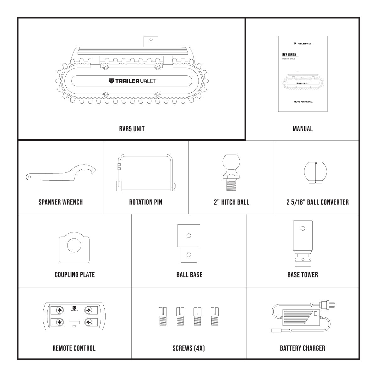 Trailer Valet RVR5 – Déplaceur de remorque télécommandé de 2 500 kg