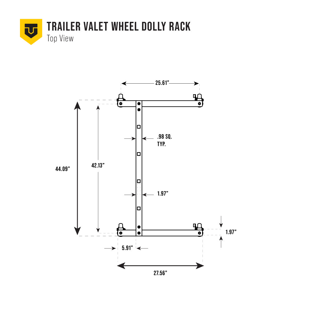 Trailer Valet Dolly Storage Rack – Holds Up to 4 Dollies